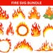 Fire SVG Bundle, Fire Clipart, Fire Svg Files, Fire Flames Svg, Flames ...