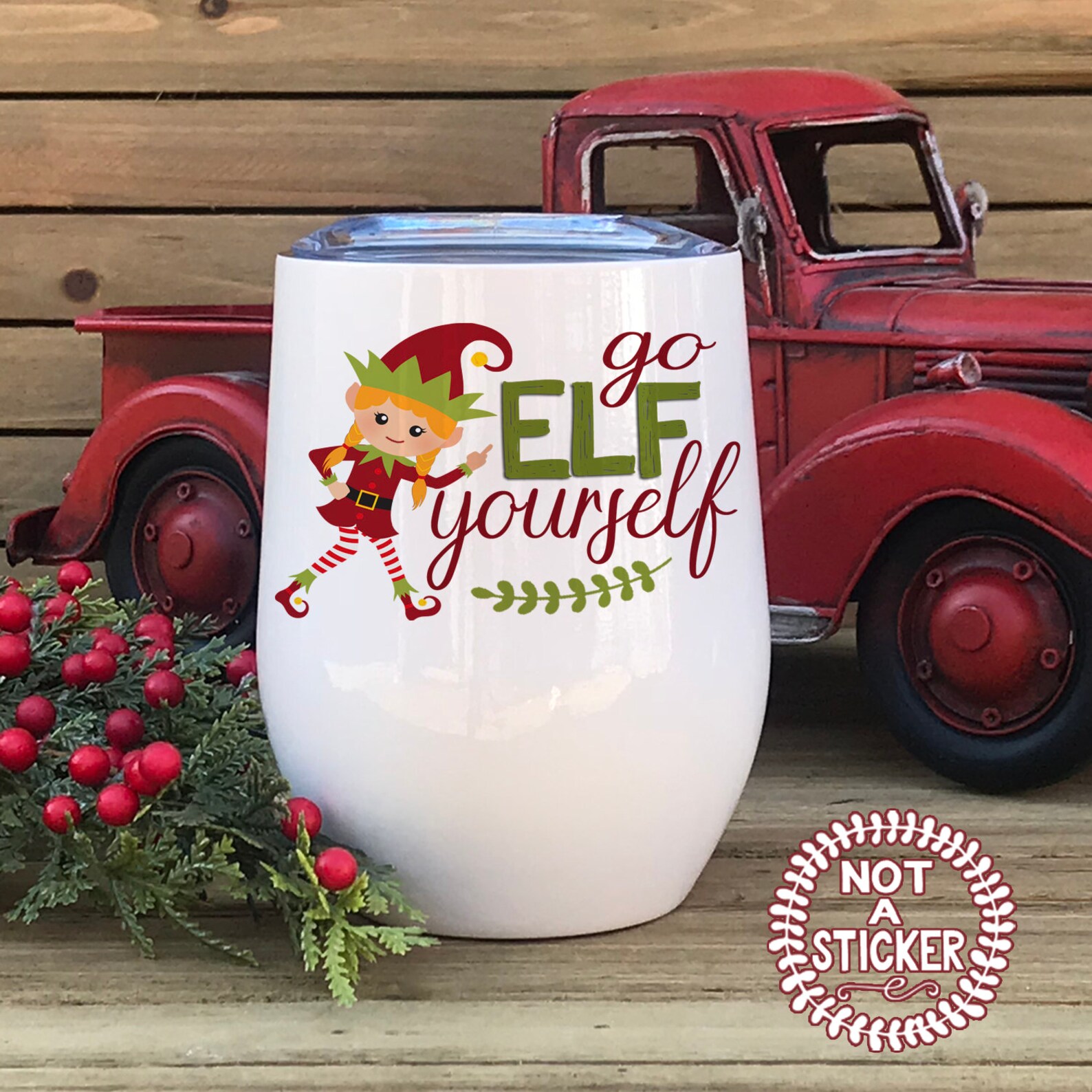 Go Elf Yourself Santa's Favorite Ho Wine Jingle All the | Etsy