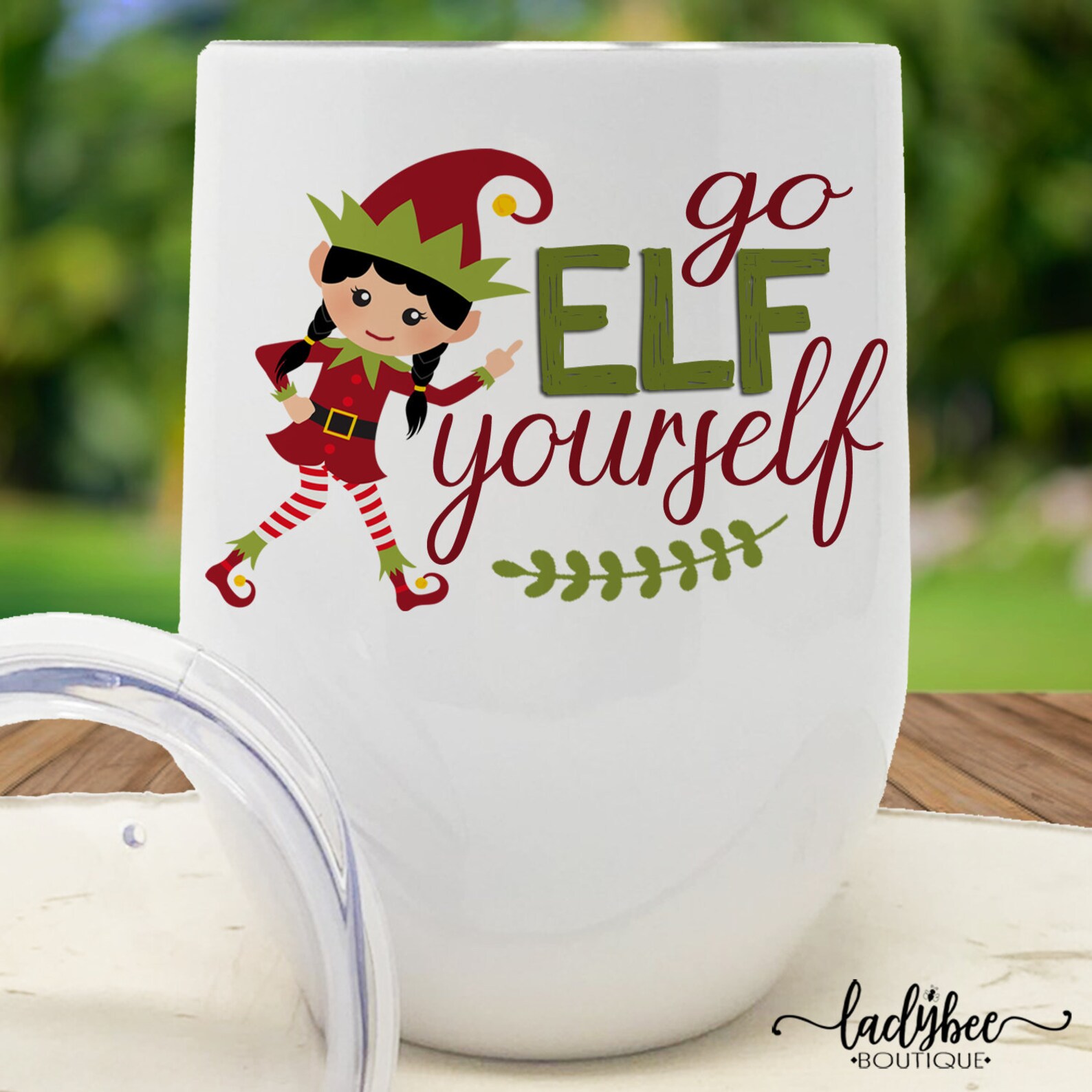 Go Elf Yourself Santa's Favorite Ho Wine Jingle All the - Etsy