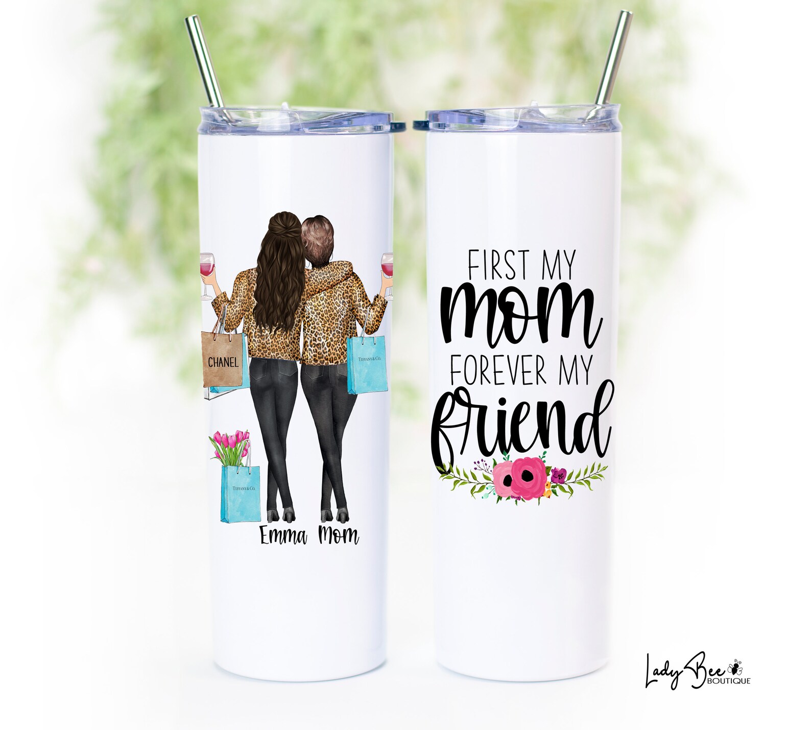 Mother Daughter Skinny Tumbler First My Mom Forever My Friend Etsy