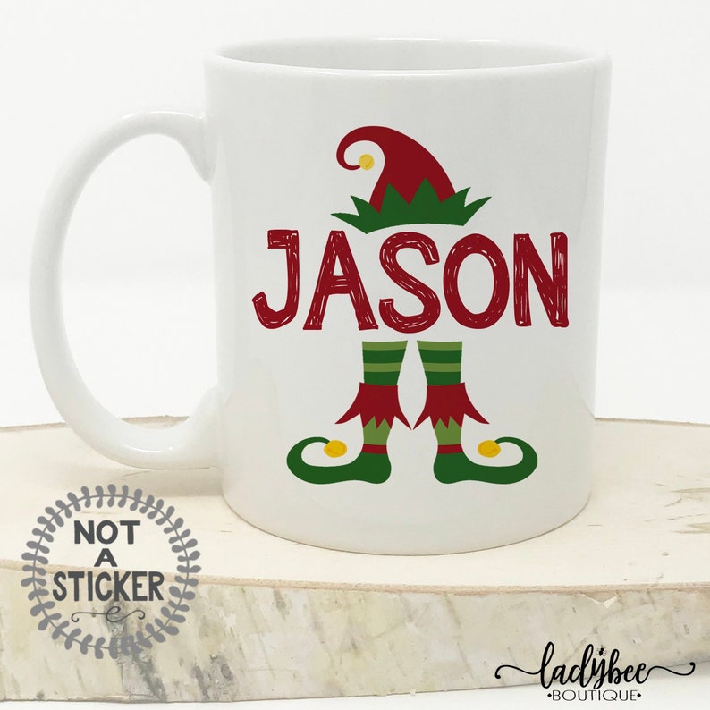 Elf Name Mug kids hot cocoa mug Funny Christmas movie | Etsy