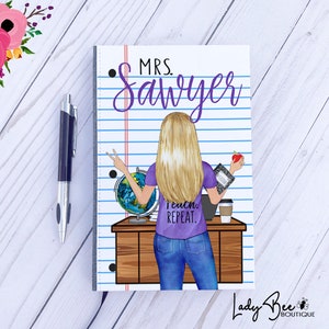 Unique Teacher Gift. Personalized Teacher Notebook With Name. Custom ...