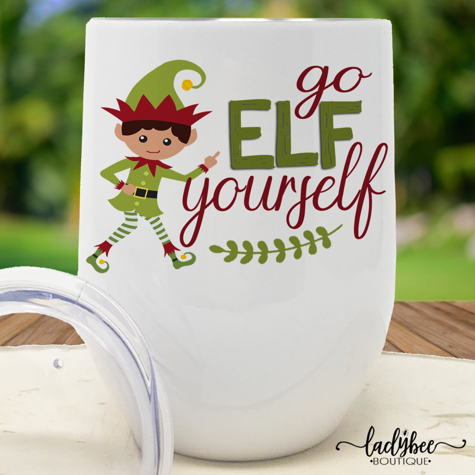 Go Elf Yourself Santa's Favorite Ho Wine Jingle All the - Etsy
