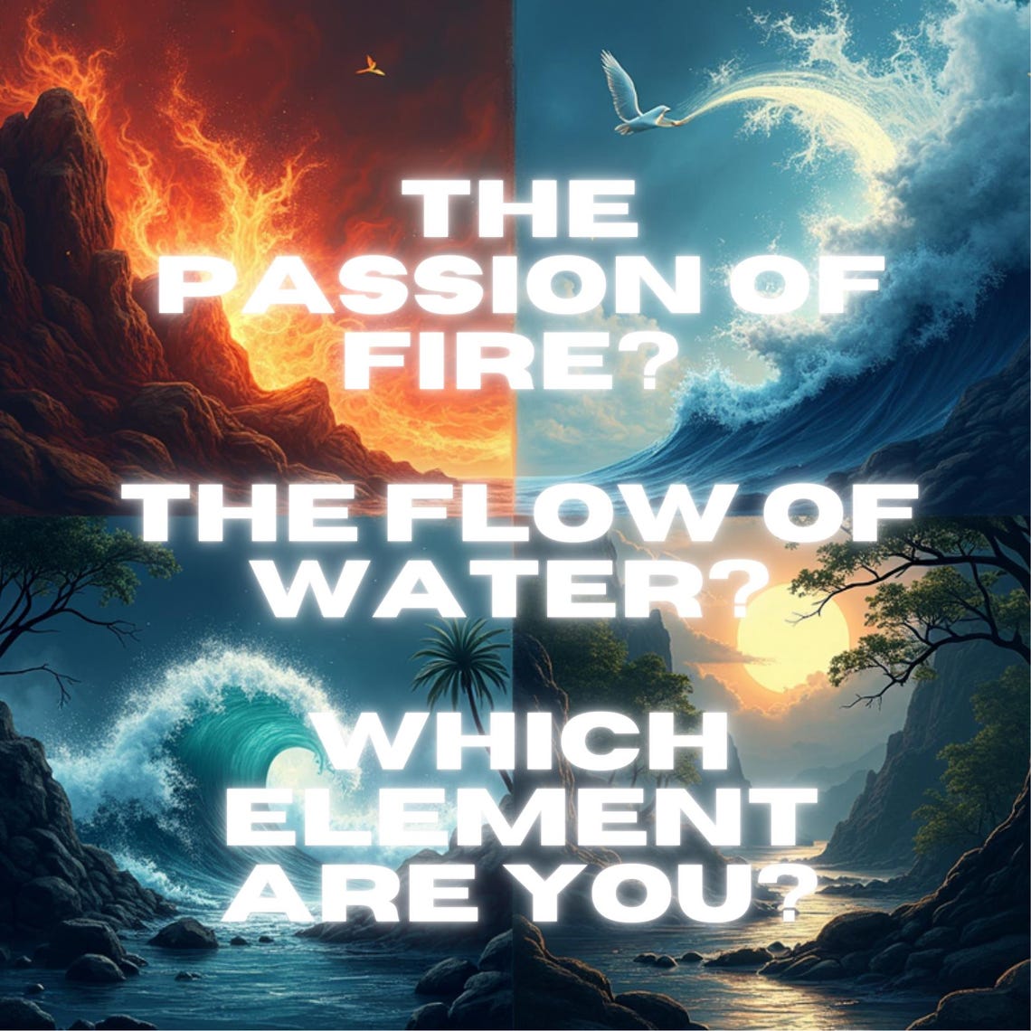 Sacred Elemental Balance, Elemental Reading, Fire Water Air Earth ...