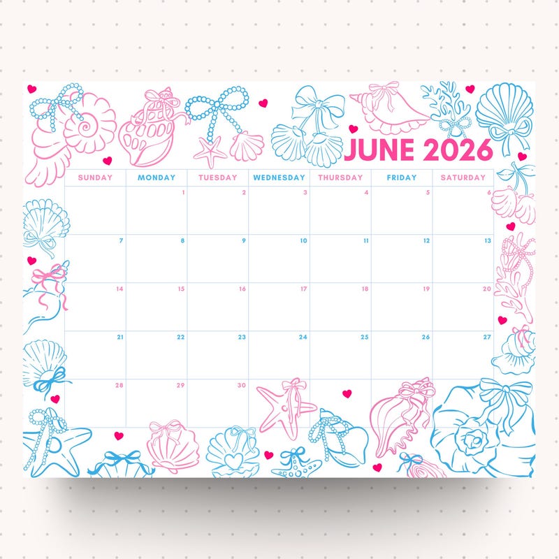 Coquette Desk Calendar - Etsy