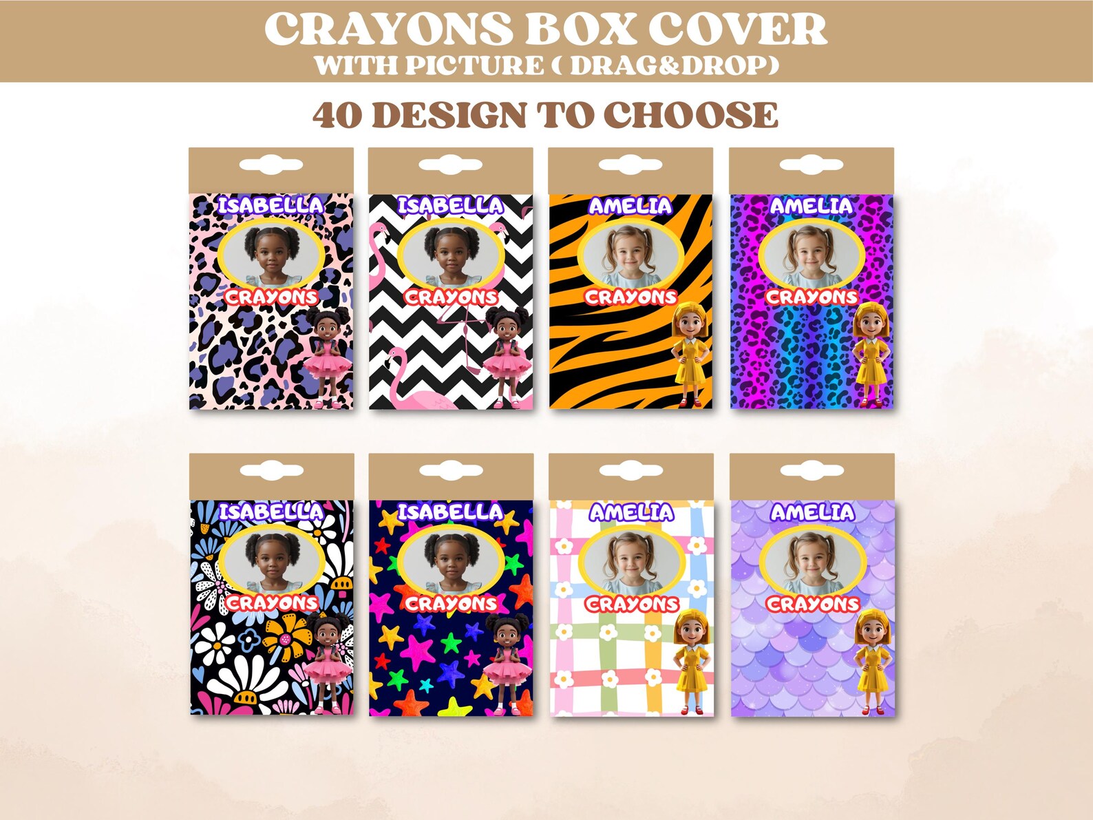 Crayon Box Cover Template, Back to School Crayon Box Template ...