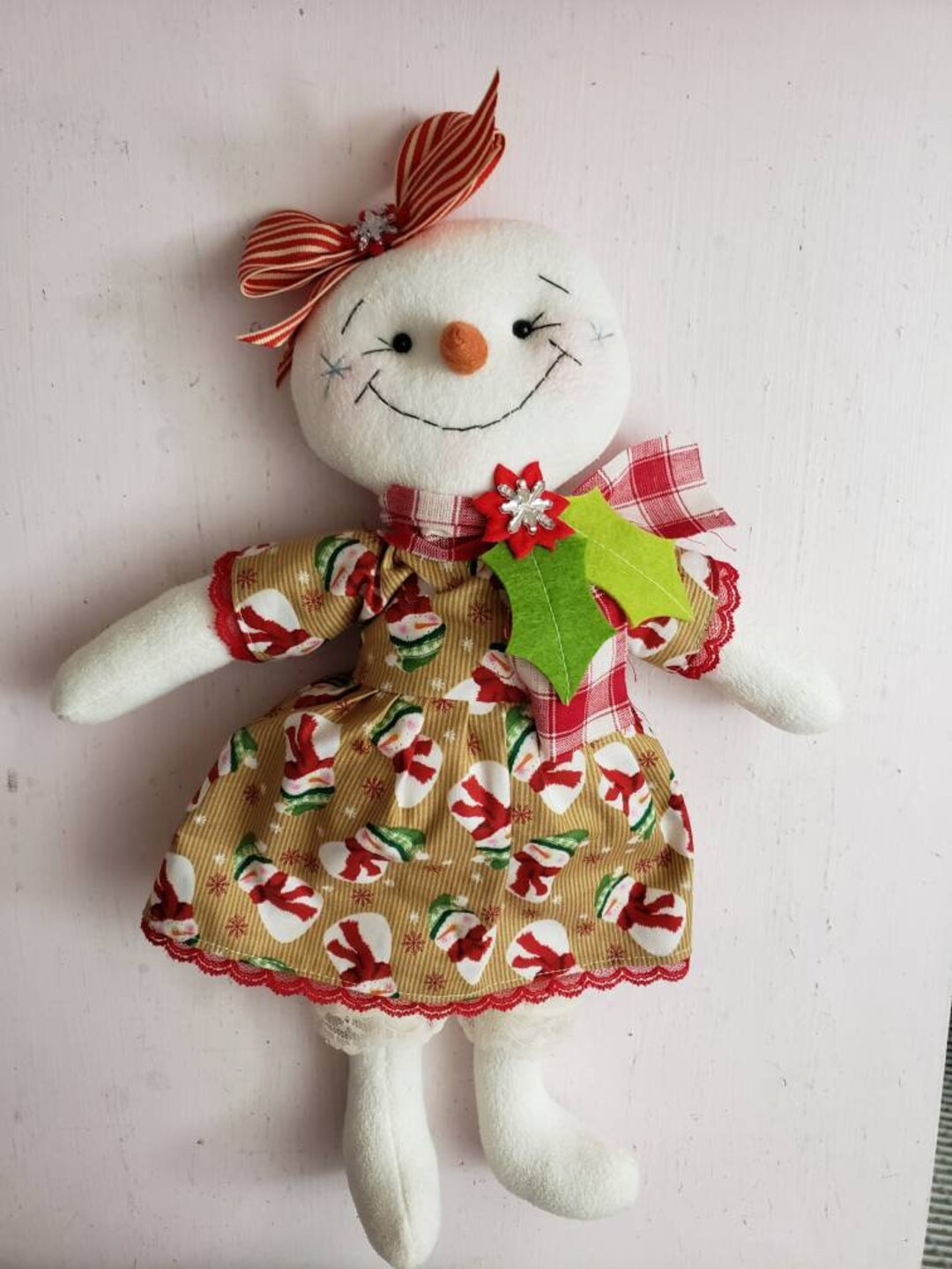 Made to Order Christmas Soft Snowman Doll - Etsy
