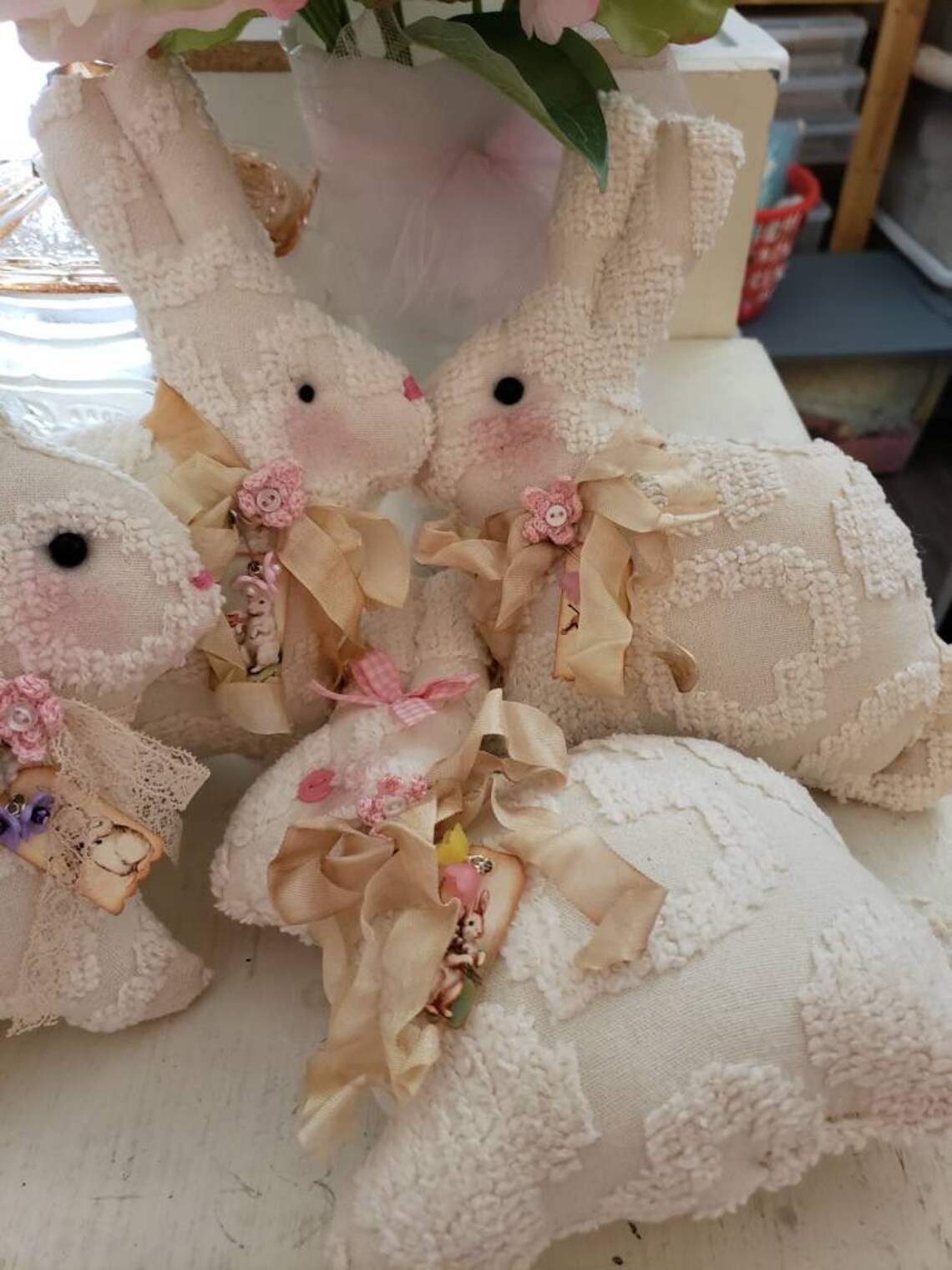 Made to Order Chenille Cream Colored Bunny - Etsy