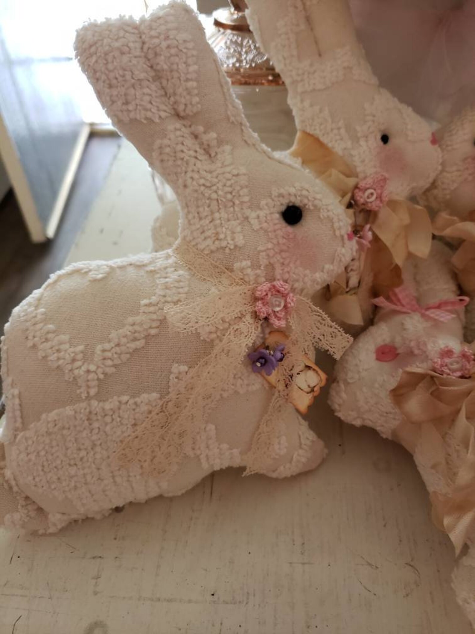 Made to Order Chenille Cream Colored Bunny - Etsy