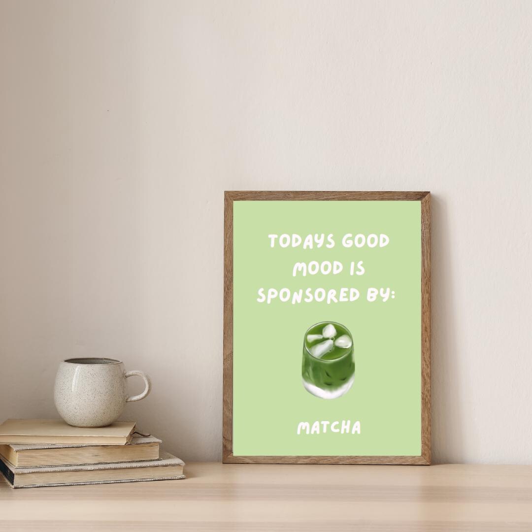 Matcha Digital Downloadable Print - Etsy Australia