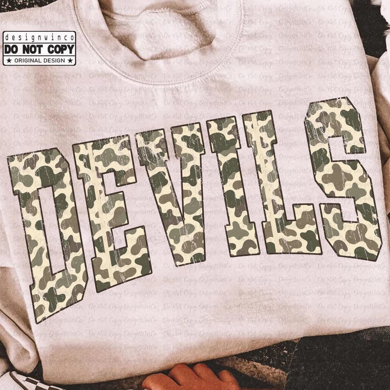 Camo Devils Shirt - Etsy