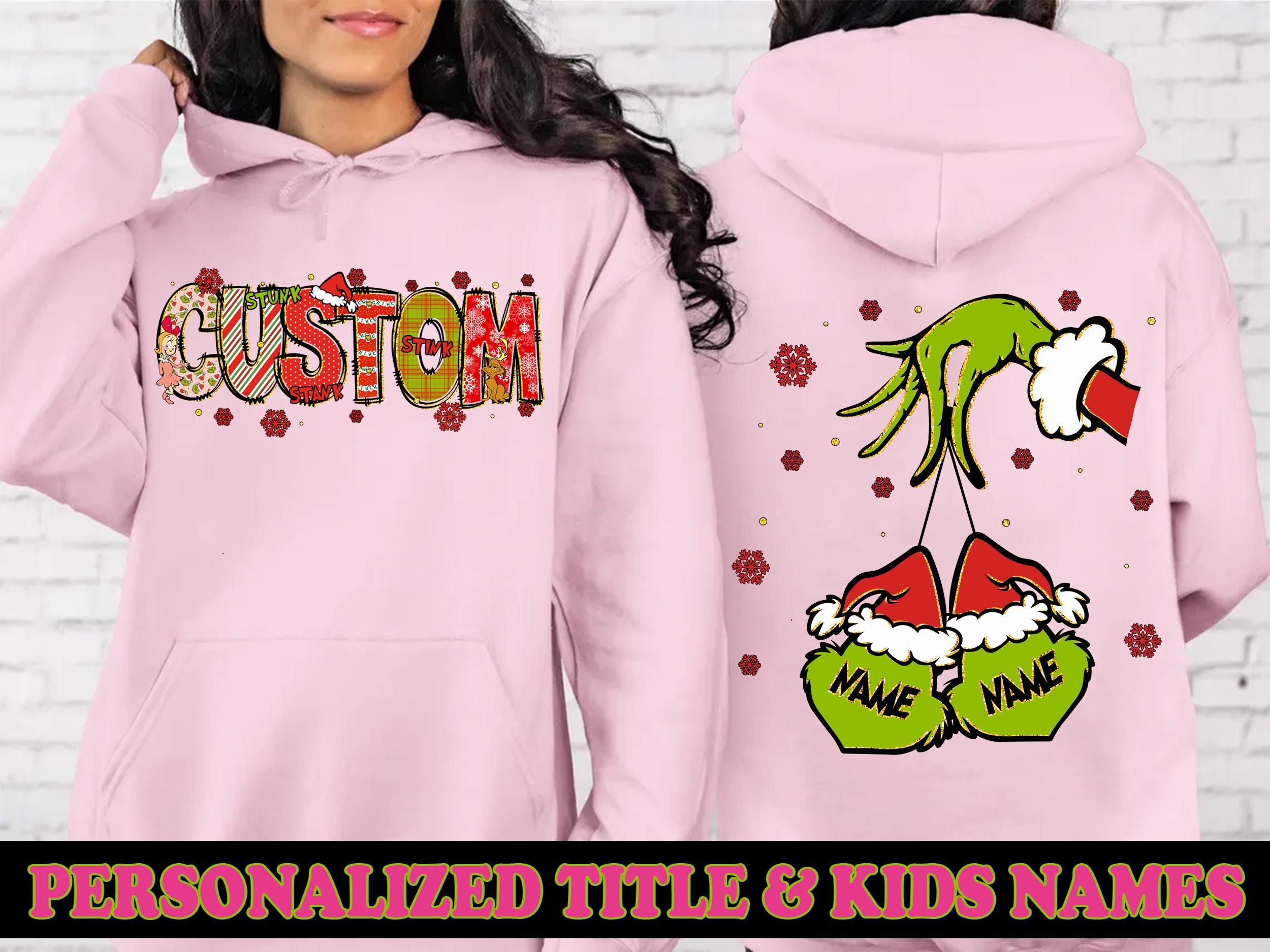 Custom Grinch Family PNG, Personalized Christmas Gift for Grandma Nana ...