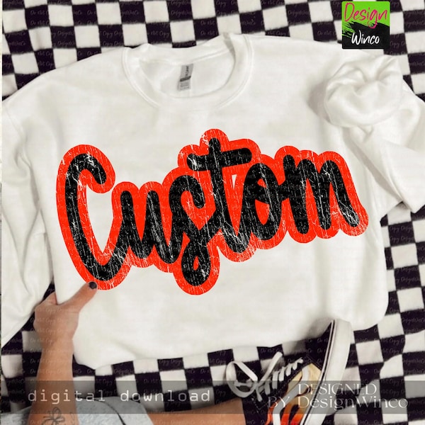 Custom Shirts With Distressed Font - Etsy UK