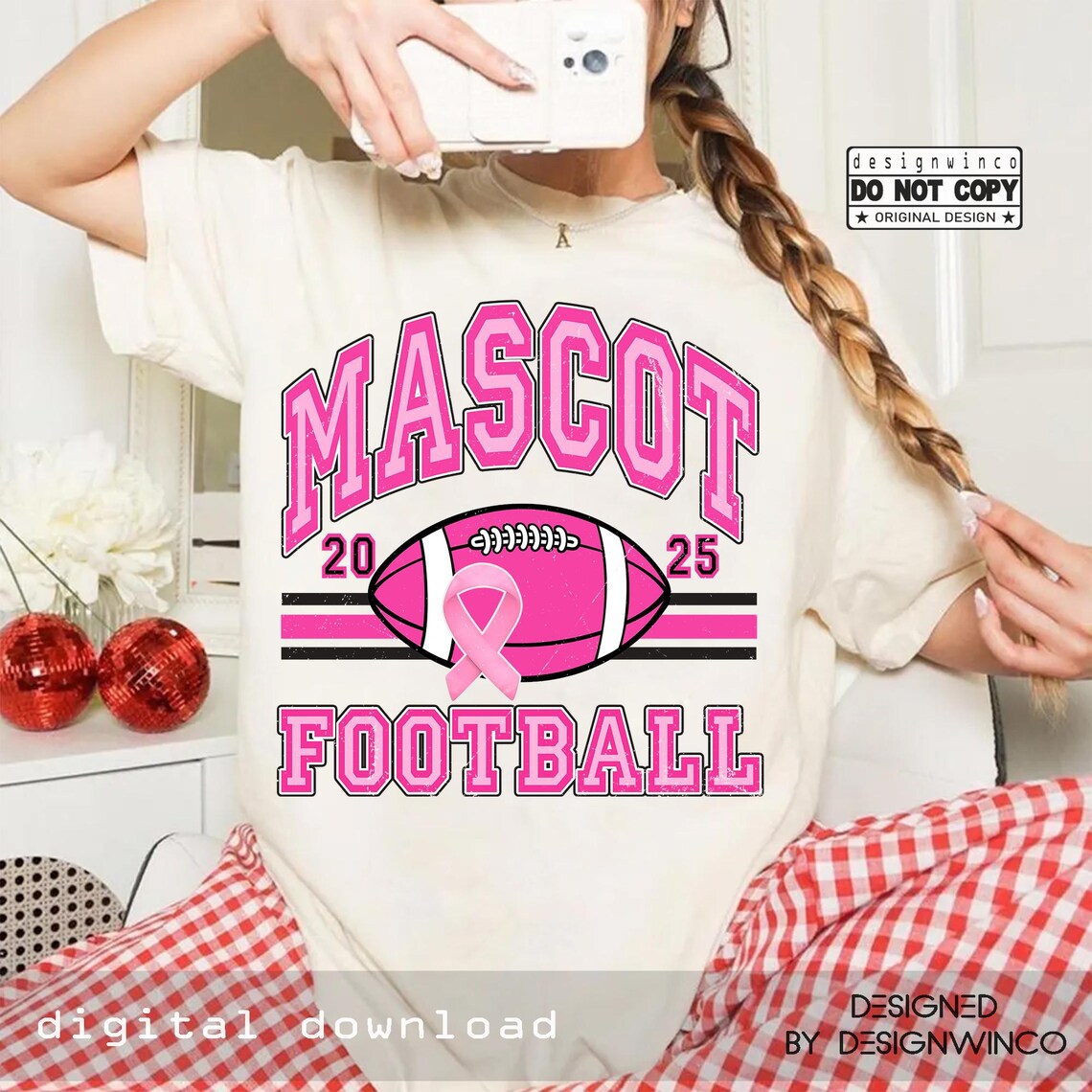 Custom Pink Out Png, Custom Football Png, Custom Pink Out Football Png ...