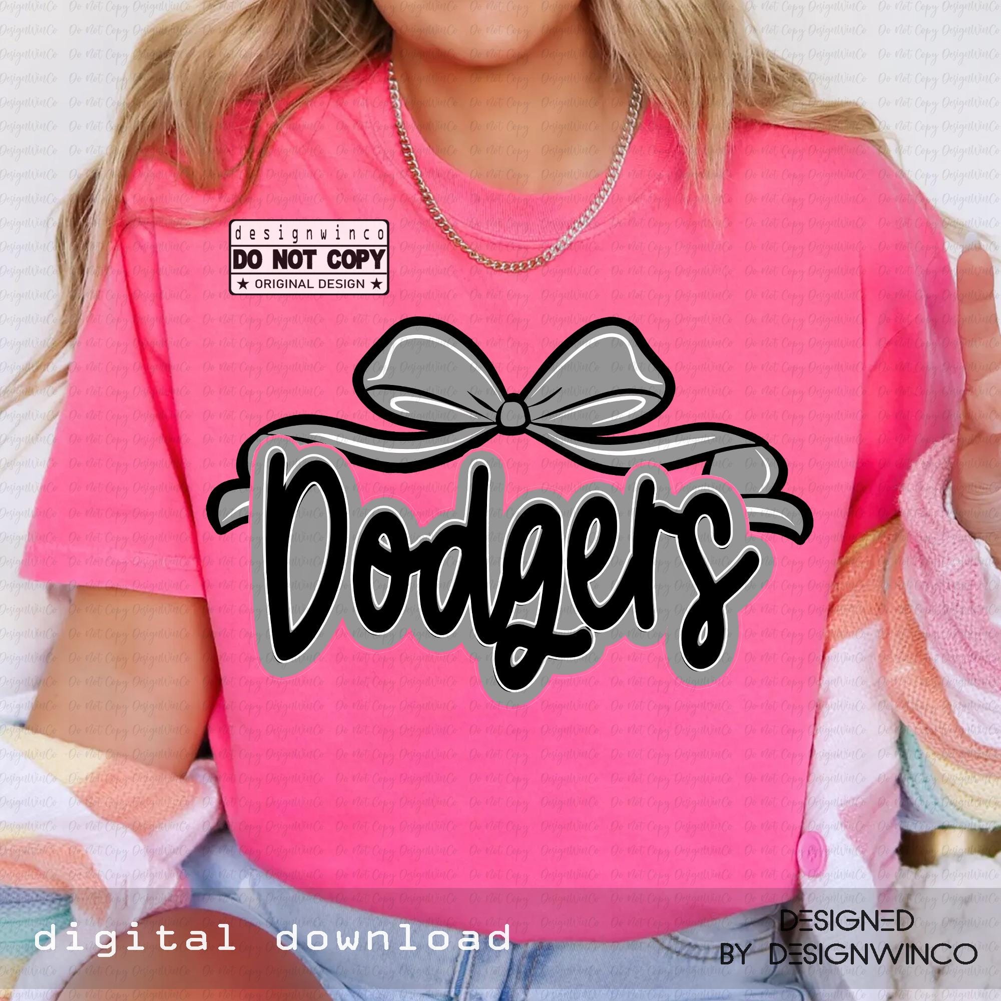 Dodgers Mascot PNG, Cheer Bow PNG, School Spirit Team Pride Shirt ...