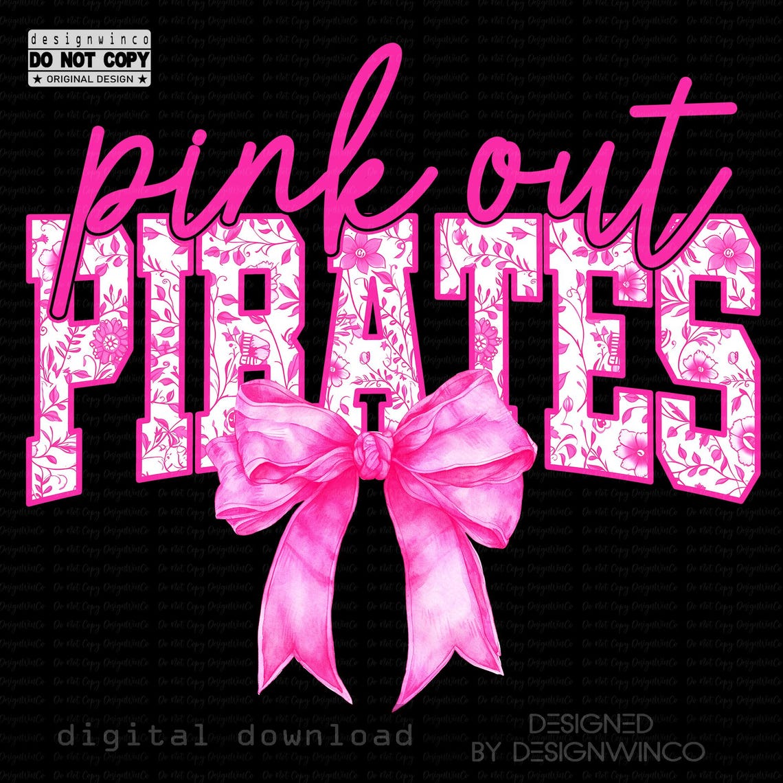 Pink Out Pirates PNG, Breast Cancer Awareness Game Day PNG, School ...