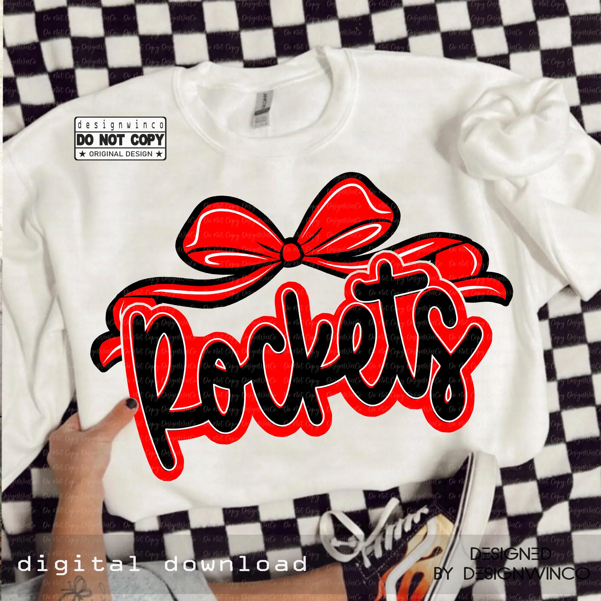 Rockets Mascot PNG, Cheer Bow PNG, School Spirit Team Pride Shirt ...