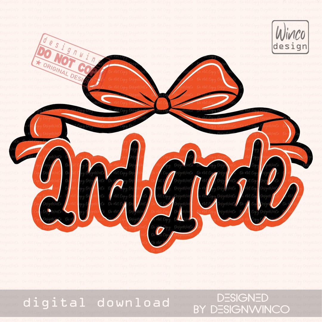 2nd Grade Bow PNG, Cute 2nd Grade Teacher and Student Png, Back to ...