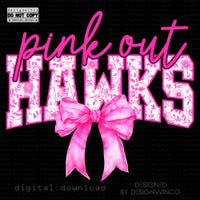 Custom Pink Out Mascot Basketball PNG, Breast Cancer Awareness Game Day ...