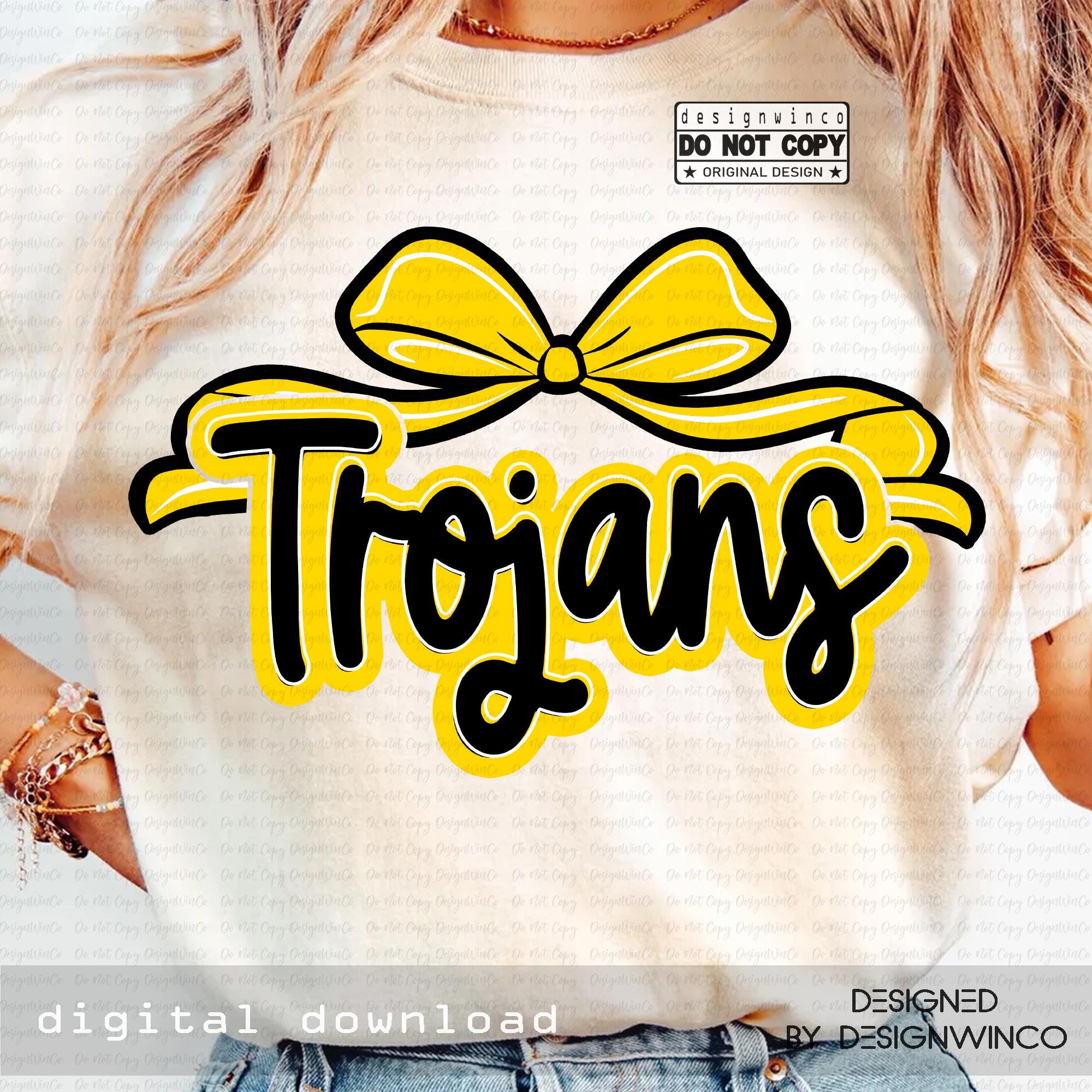 Trojans Mascot PNG, Cheer Bow PNG, School Spirit Team Pride Shirt ...