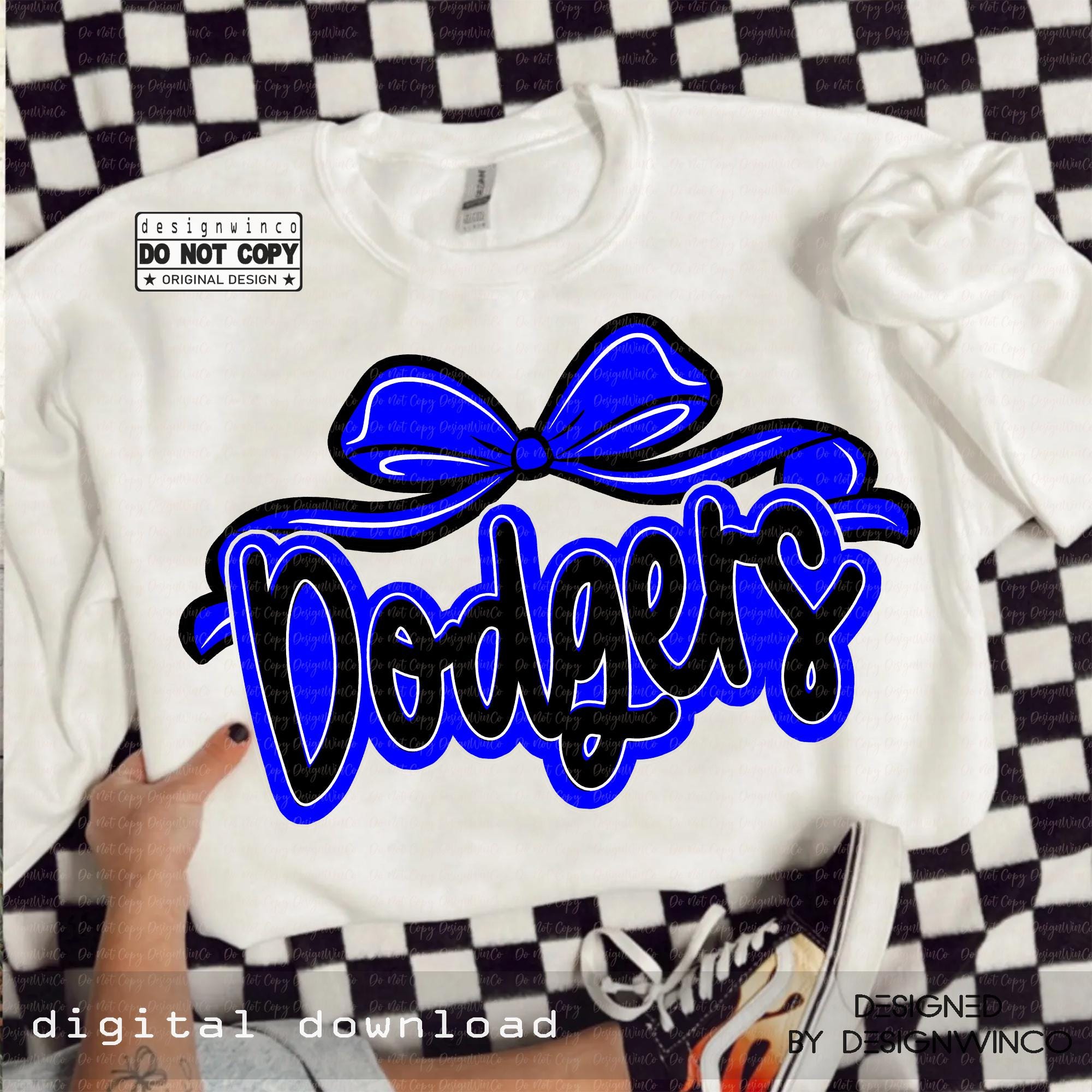 Dodgers Mascot PNG, Cheer Bow PNG, School Spirit Team Pride Shirt ...