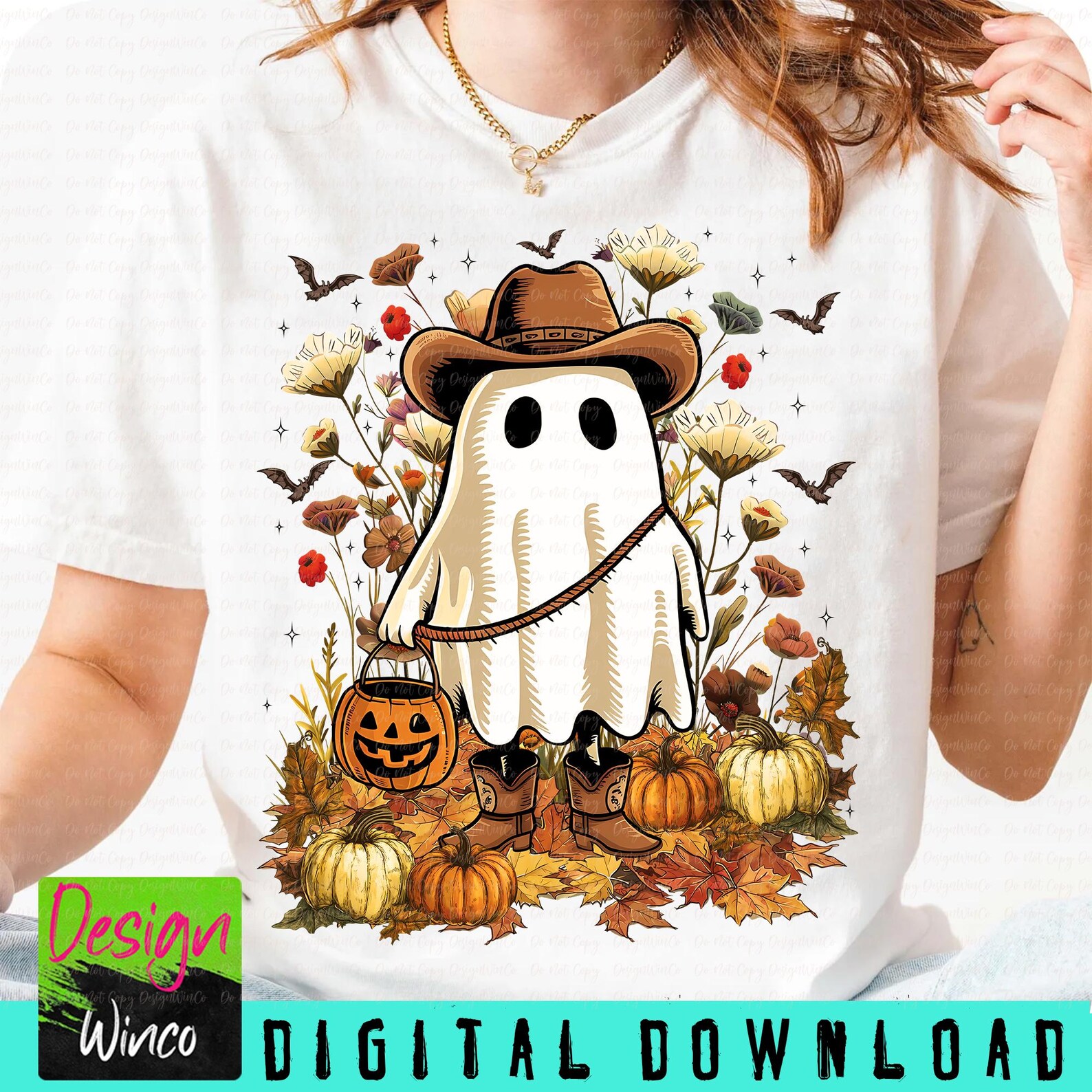 Cowboy Ghost PNG, Cute Halloween Ghost PNG, Spooky Fall Aesthetic ...