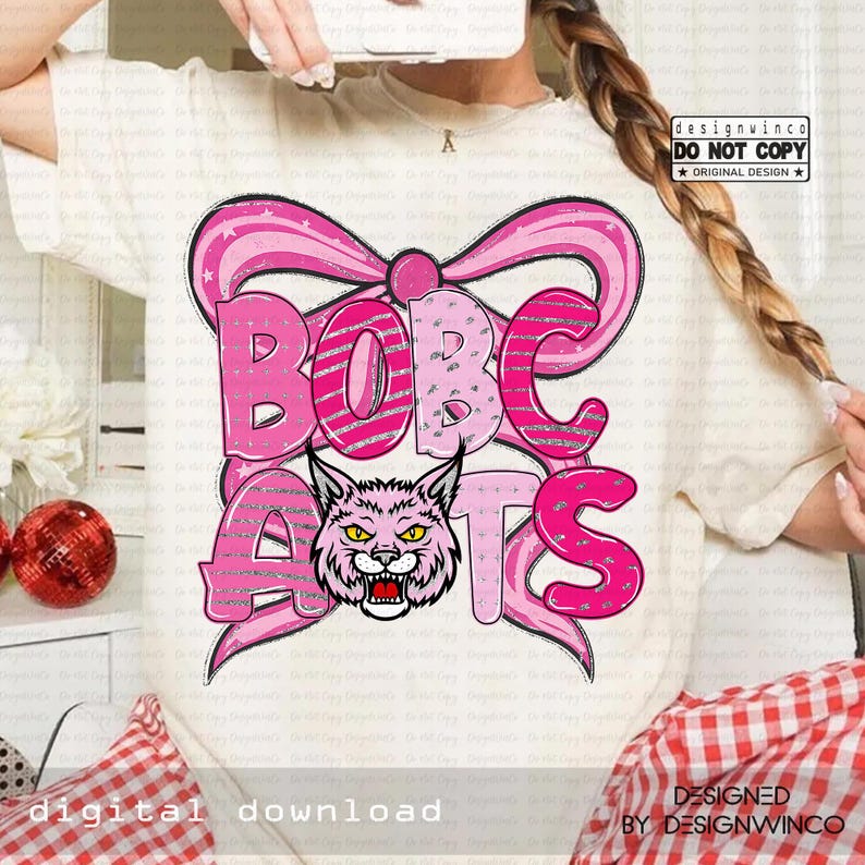Pink Out Bobcats PNG, Breast Cancer Awareness Game Day PNG, School ...