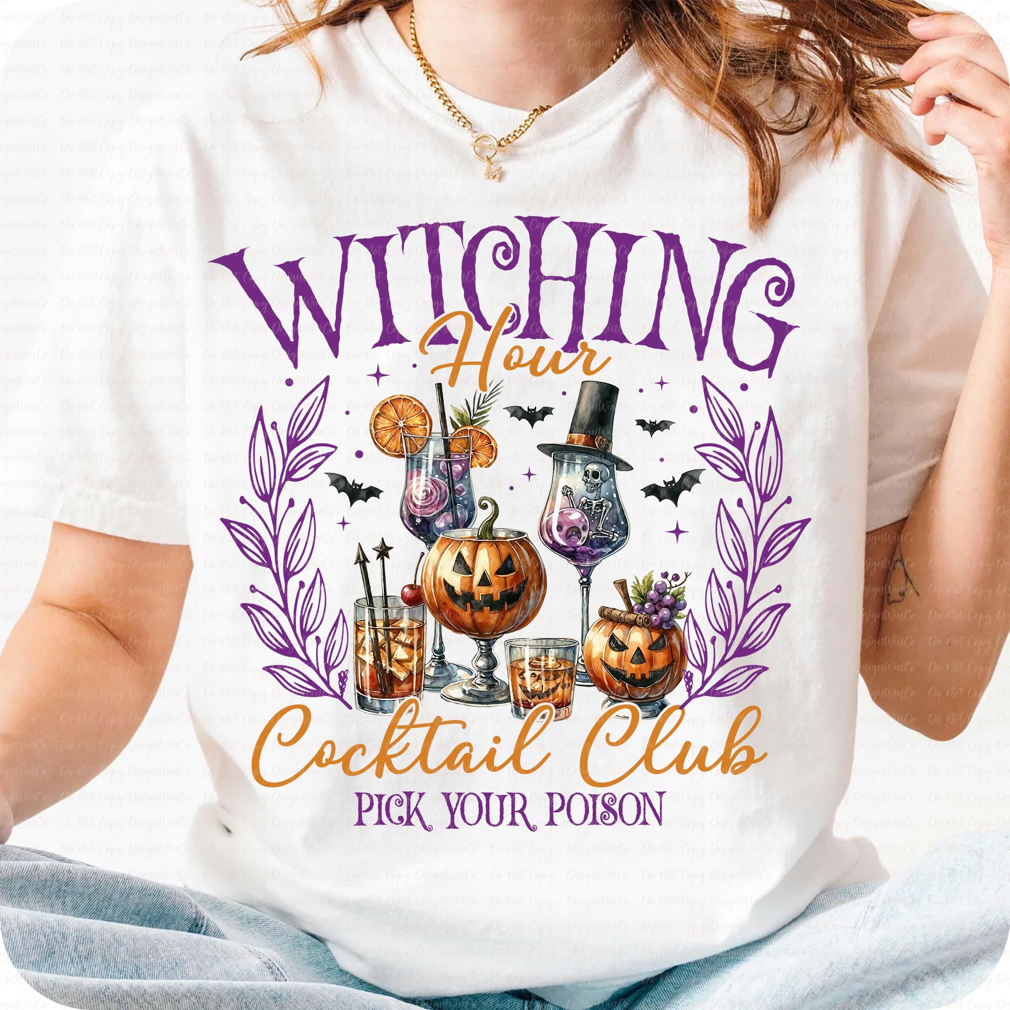 Witching Hour Cocktail Club PNG, Halloween Witch Drink Clipart PNG ...