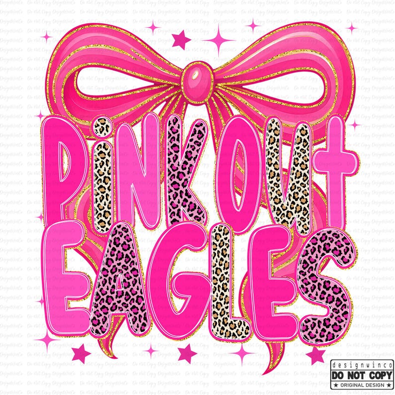 Pink Out Eagles PNG, Breast Cancer Awareness Game Day Shirt, Coquette ...
