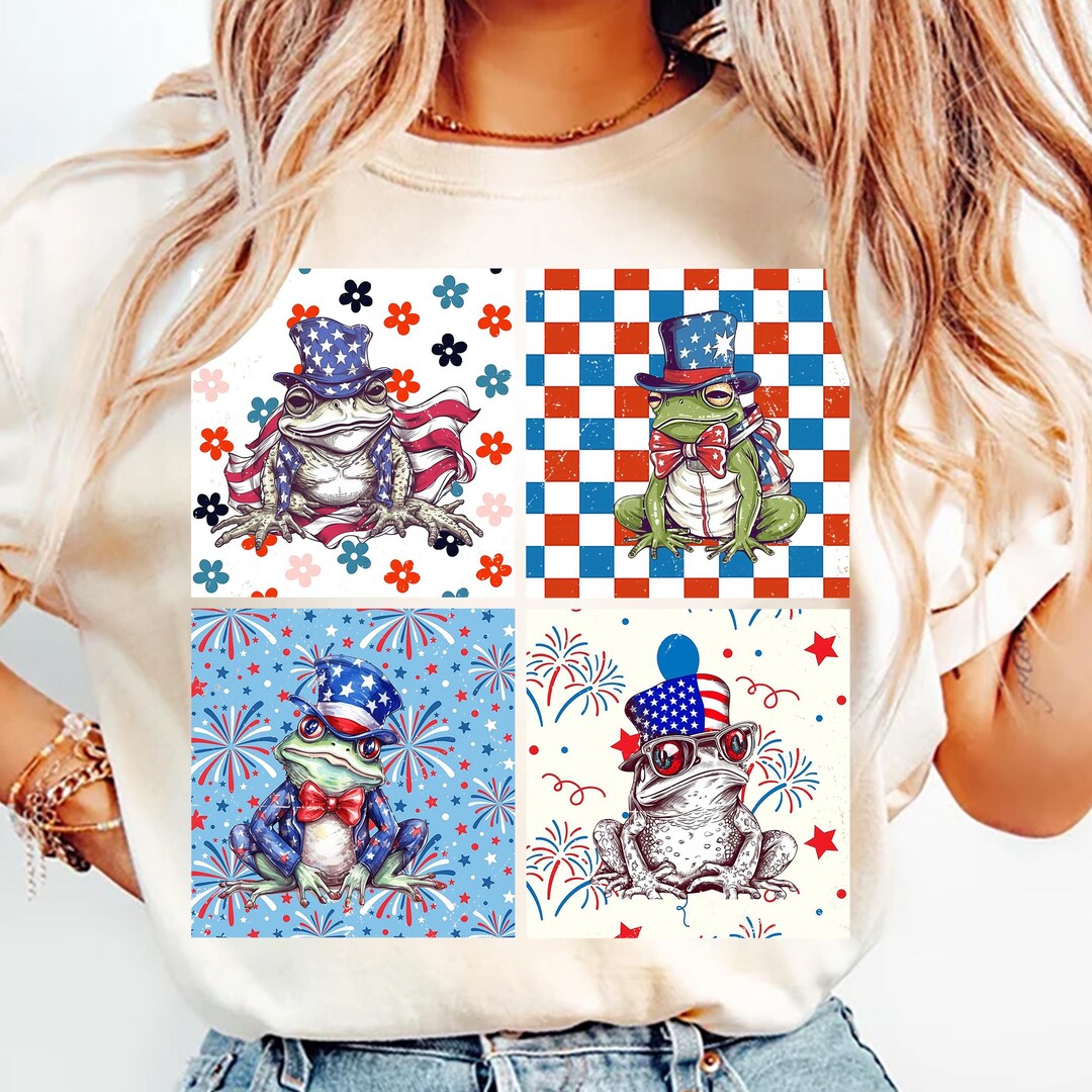 Patriotic Frog Png, 4th of July Frog Png, Funny USA Frog Png, Frog With ...