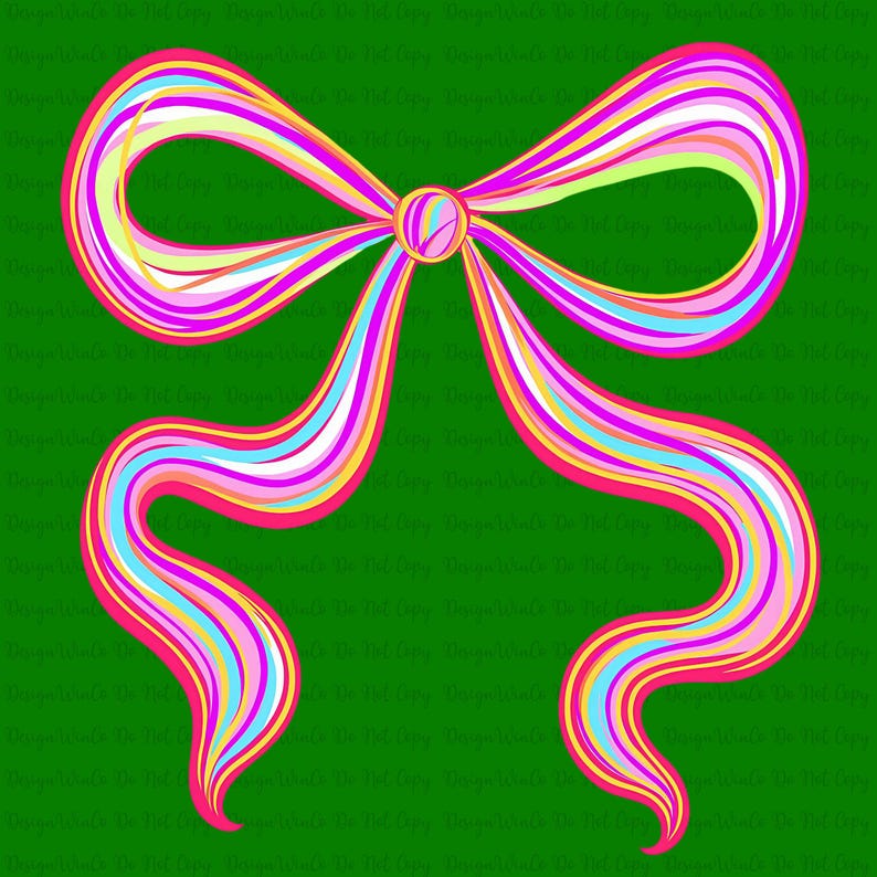 Neon Coquette Bow PNG - Etsy