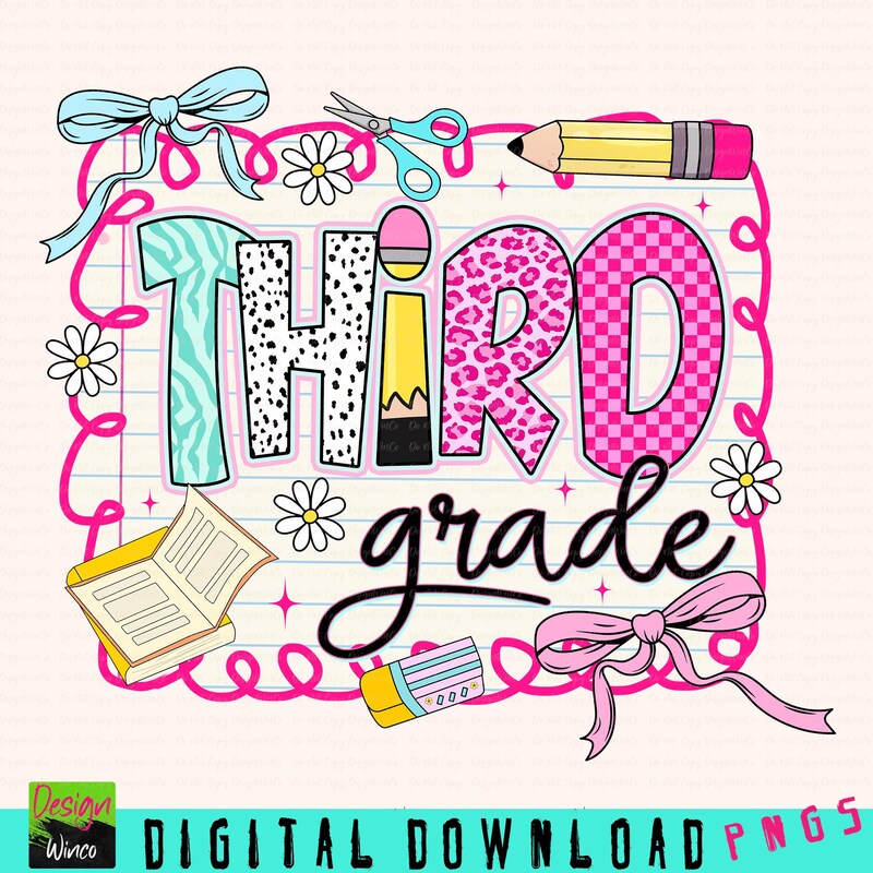Third Grade Clipart - Etsy