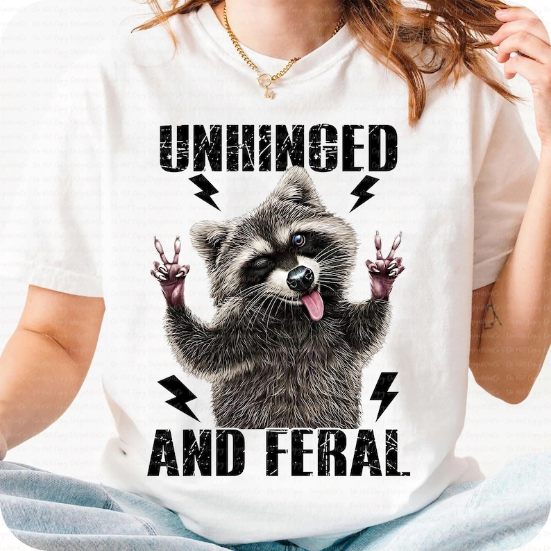 Raccoon Funny PNG, Unhinged and Feral Cartoon PNG, Meme Humor Animal ...