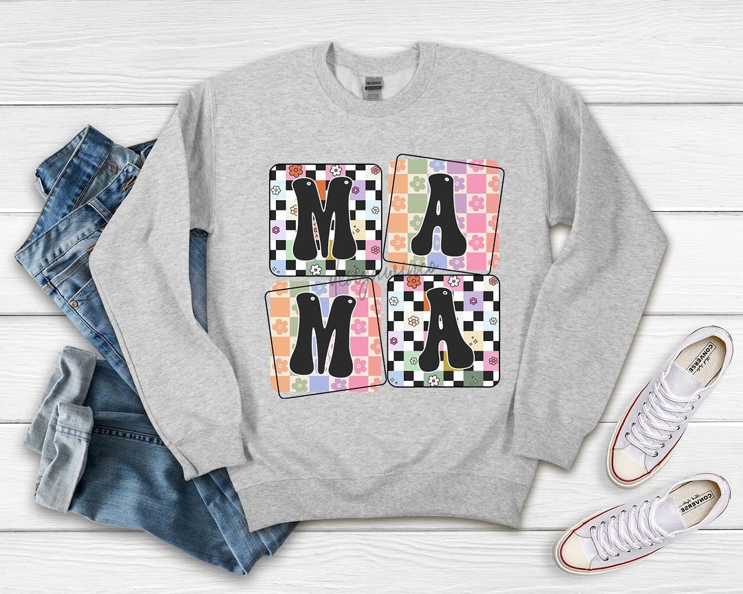 Checkered Mama Png, Retro Funny Mom Shirt Design, Trendy Sassy Mama ...