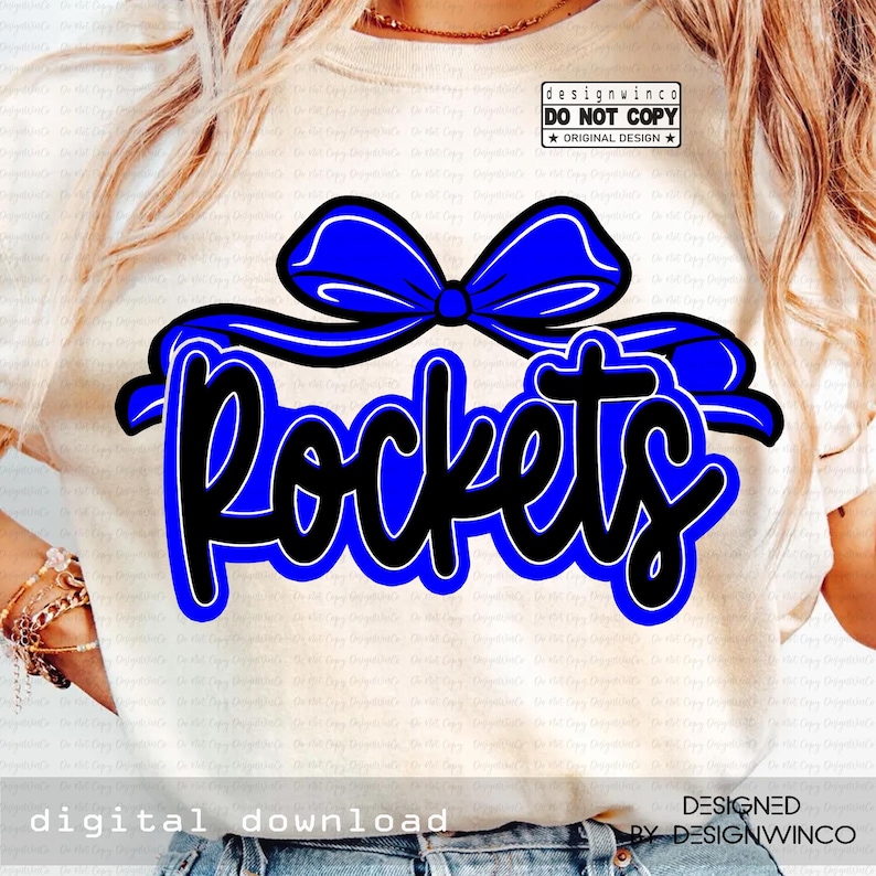 Rockets Mascot PNG, Cheer Bow PNG, School Spirit Team Pride Shirt ...