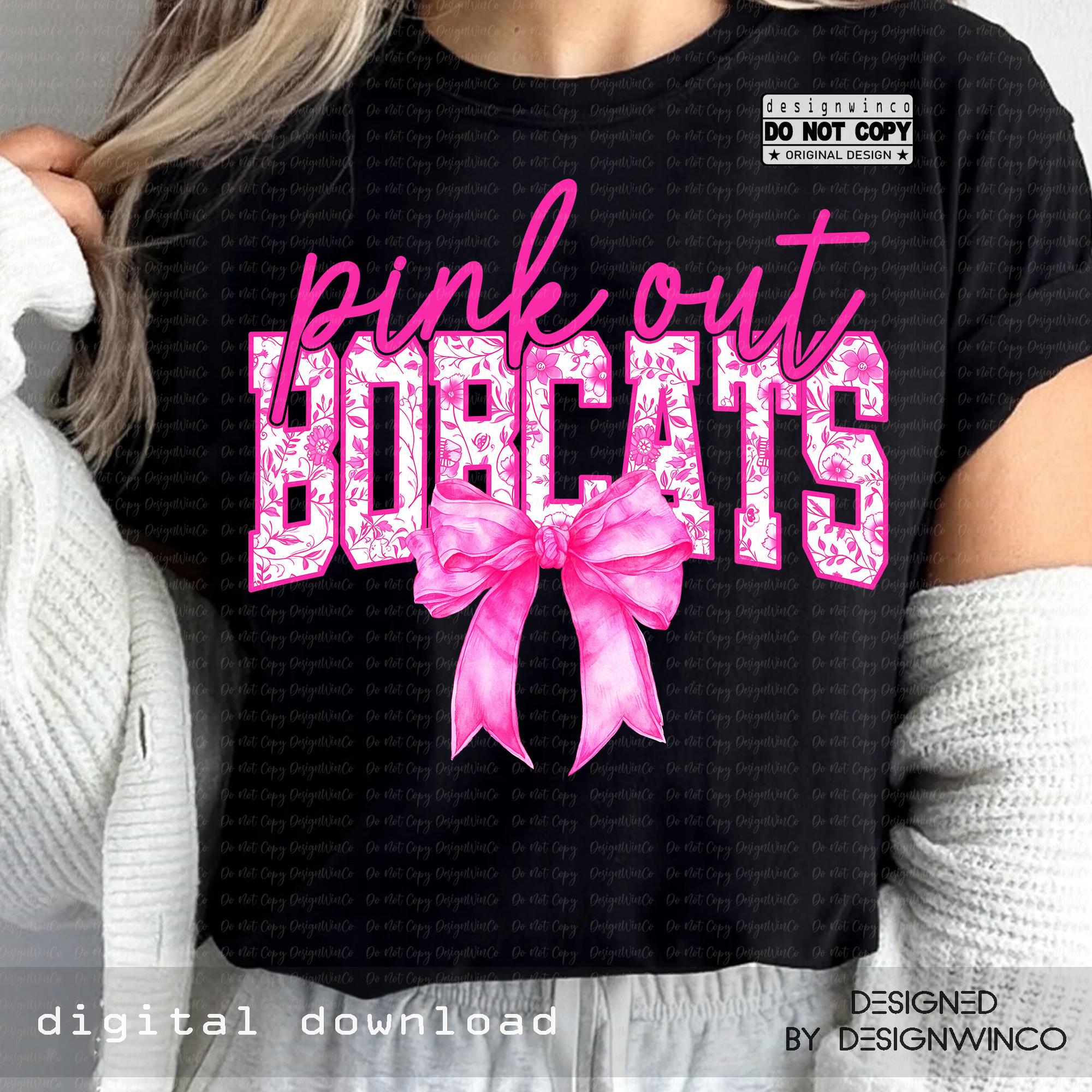 Pink Out Bobcats PNG, Breast Cancer Awareness Game Day PNG, School ...