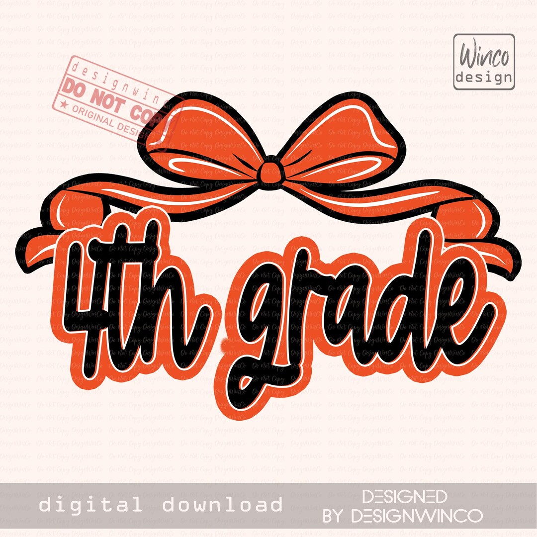4th Grade Bow PNG, Cute 4th Grade Teacher and Student Png, Back to ...
