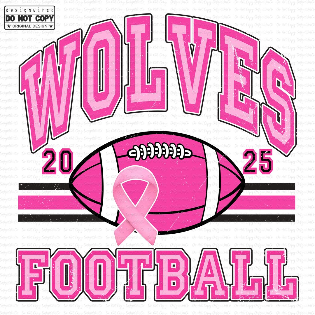 Pink Out Wolves PNG, Breast Cancer Awareness PNG, Football Pink Out PNG ...