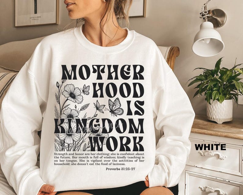 Motherhood is Kingdom Work Svg, Png, Christian Mom Shirt Design, Faith ...