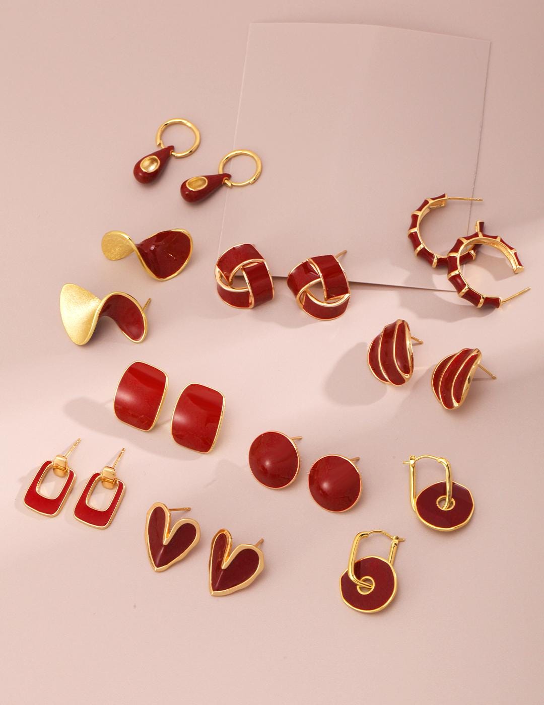925 Silver Red Dripping Glaze Process With Simple and Elegant Design ...
