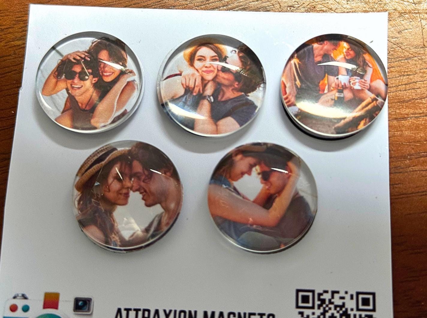 Custom Photo Glass Magnets Set of 5 | Personalised Cabochon Fridge ...