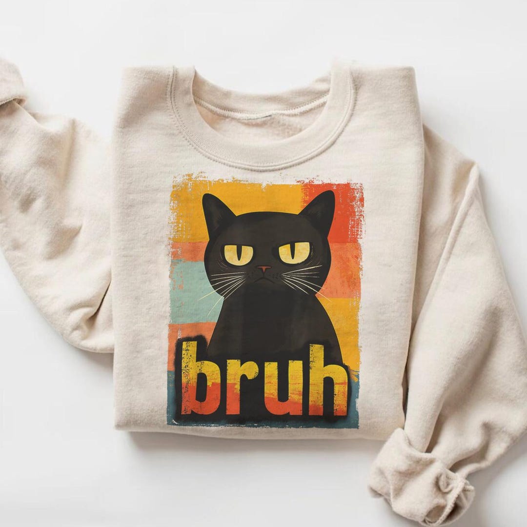 Bruh Cat Meme Png, Funny Cat Slang, Humorous Feline Phrase, Meme ...