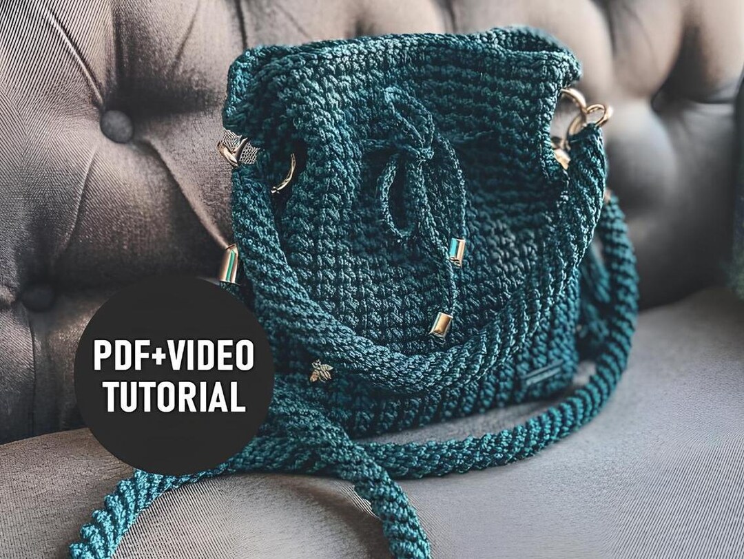 Crochet Pattern Luxury Bag, Crochet Bag Pattern, Pouch Bag Pattern, PDF ...