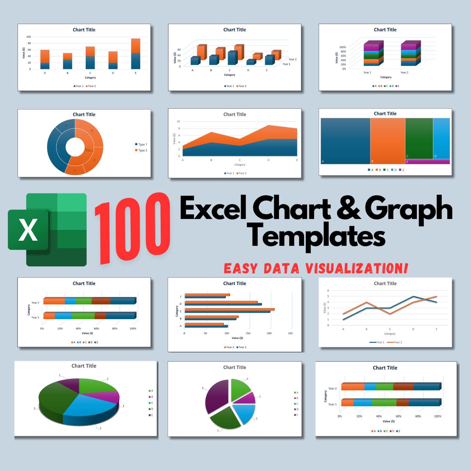 Excel Templates | Chart and Graph, Project Management, Task Tracker ...
