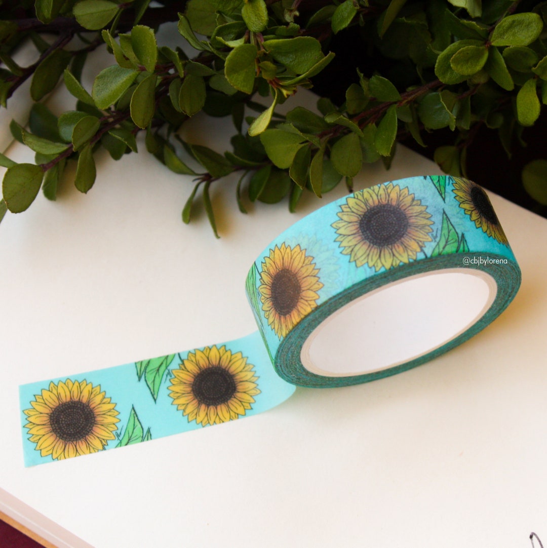 Washie Tape. Sunflower Washie Tape. Decorate Your Pages, Notebooks ...