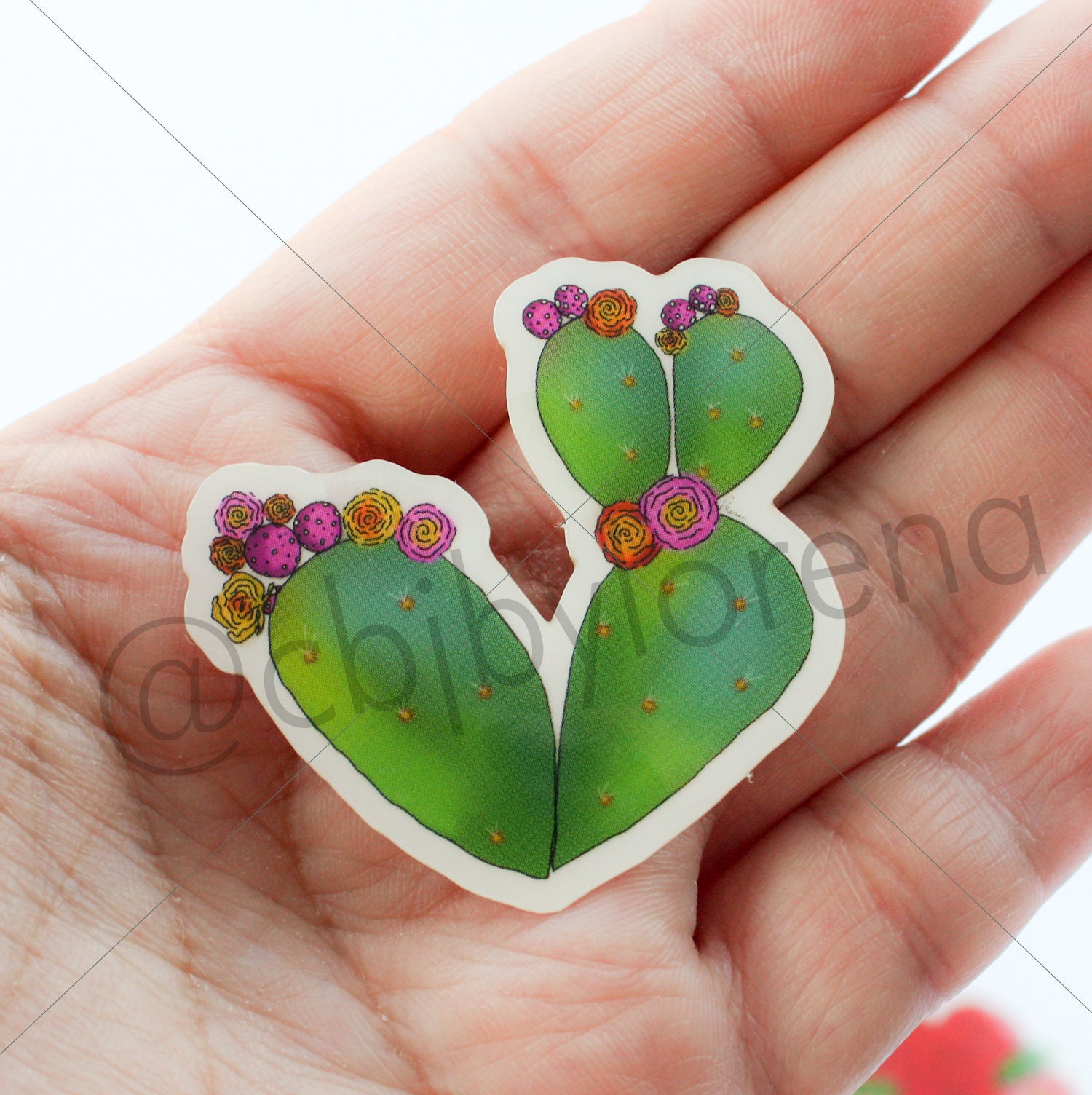 Cactus sticker cactus vinyl sticker nopal sticker cactus | Etsy