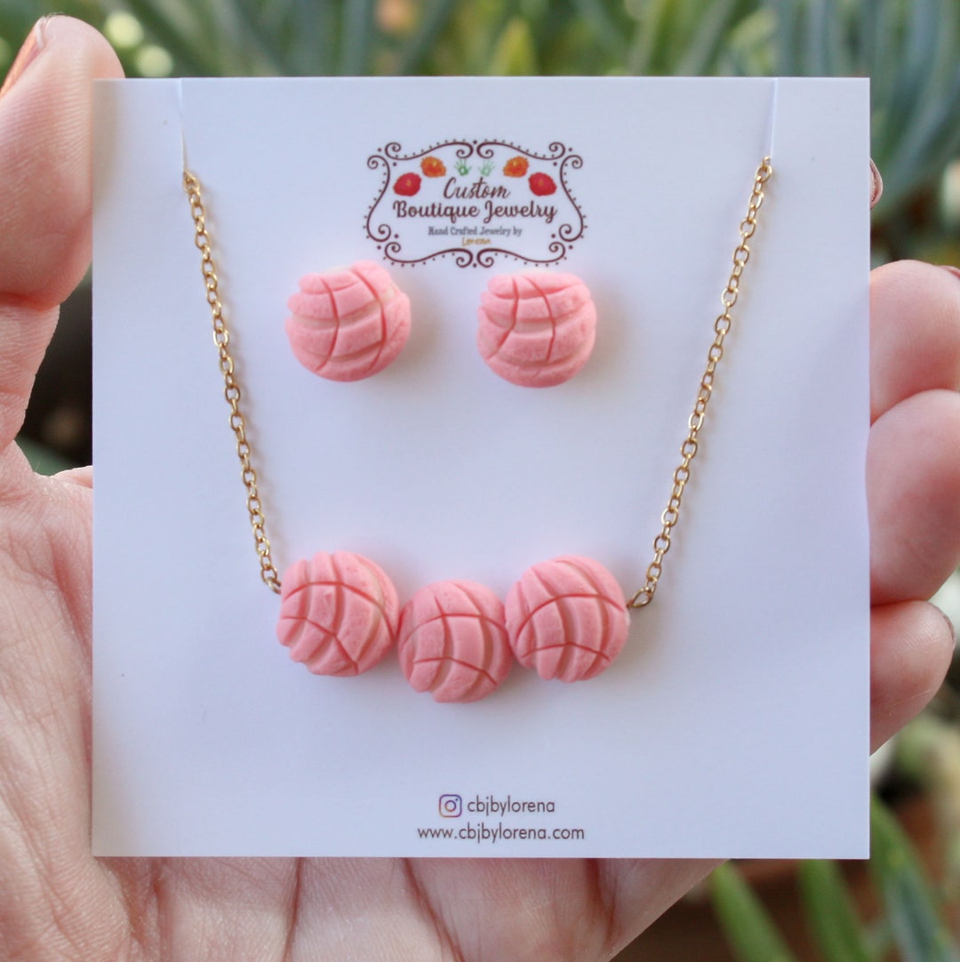 Concha Necklace and Concha Earring Set. Pan Dulce Jewelry Set Includes ...