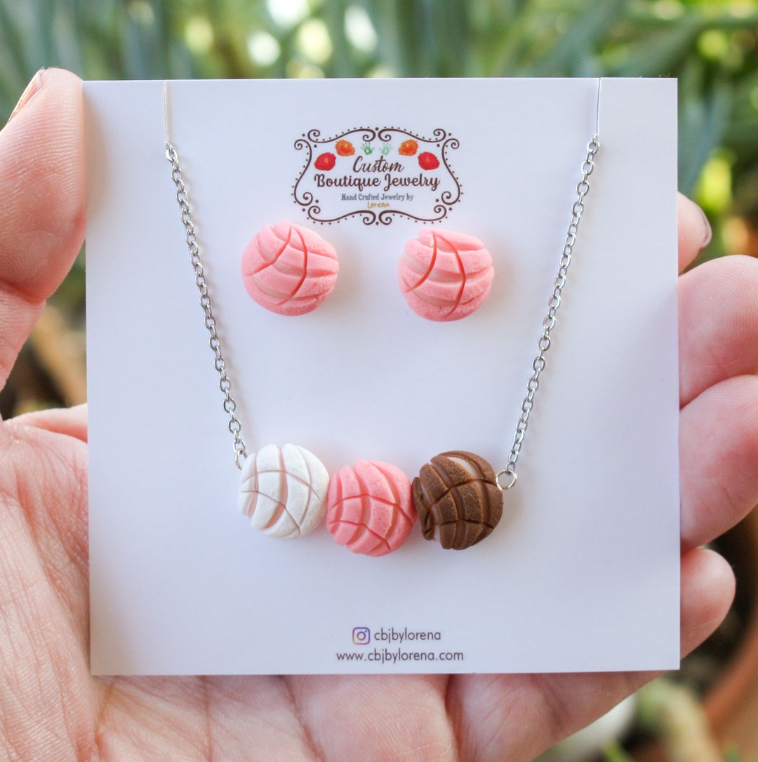 Concha Necklace and Concha Earring Set. Pan Dulce Jewelry Set Includes ...