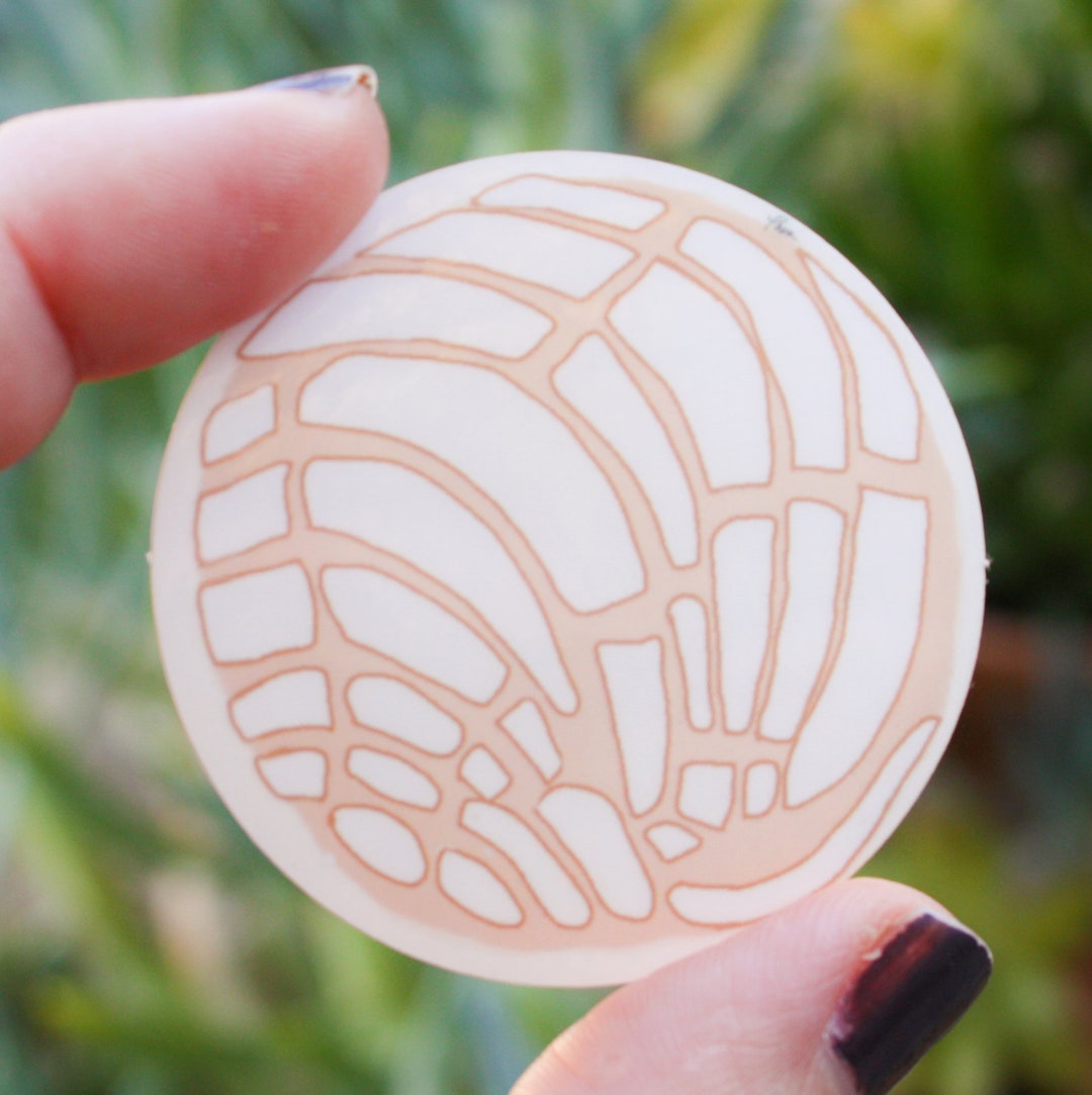 White Concha Vinyl CLEAR Sticker. Fun Pan Dulce Die Cut Vinyl Sticker ...