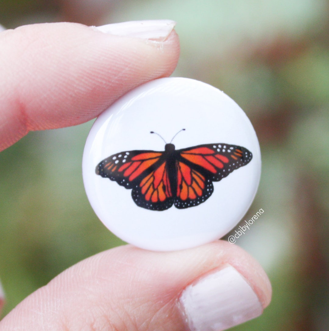 Monarch Butterfly Pin or Magnet 1" - Etsy